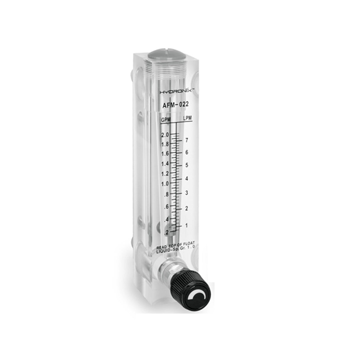 Flujometro de Panel marca Hydronix de 0.5-5GPM Ajustable 1/2″ MNPT ...